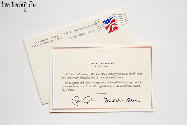 How to Get a White House Baby's Birth Greeting How to Get a White House Baby's Birth Greeting