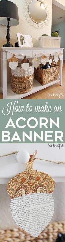 DIY Acorn Banner
