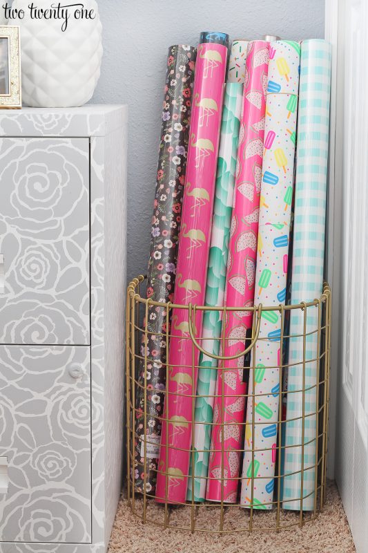 Home Office - Gift Wrap & Ribbon Storage