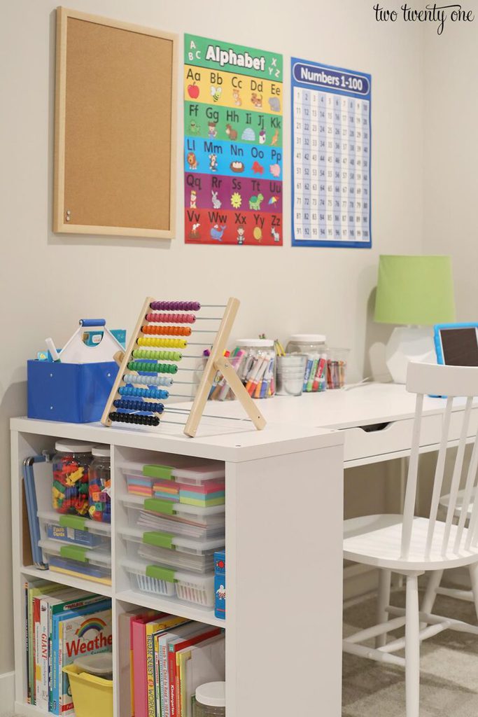Organized Homework Room