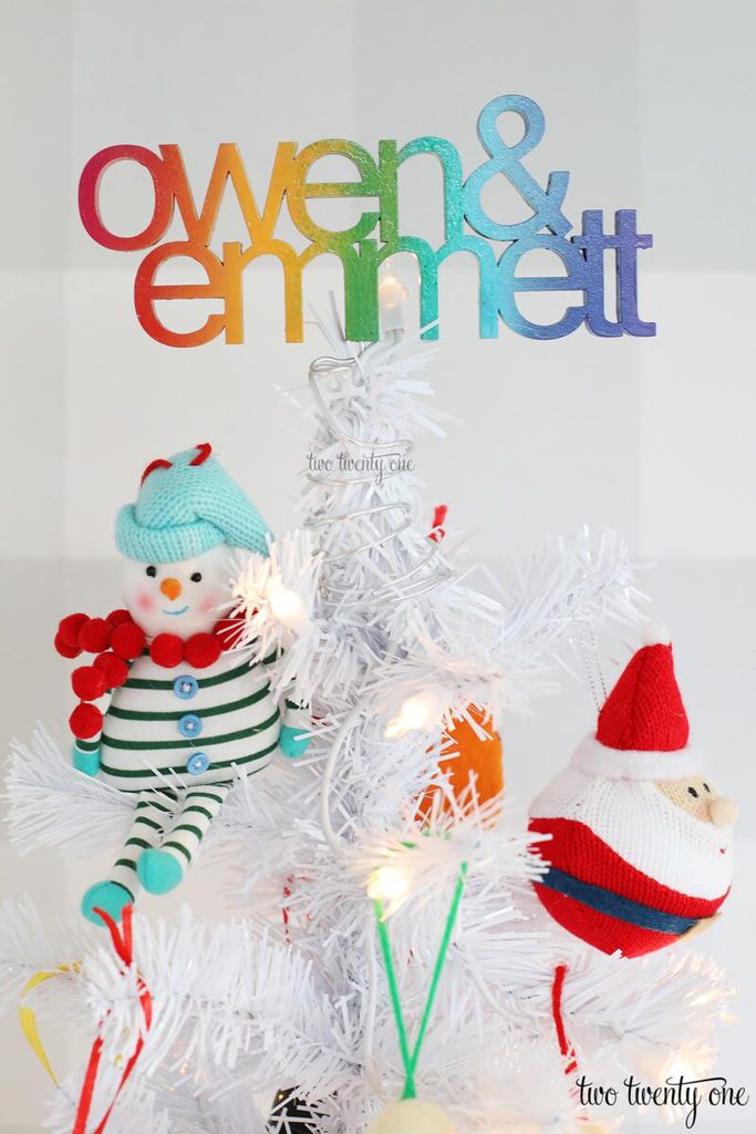 Kids Christmas Tree and Playroom Wall