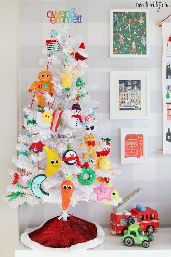 Kids Christmas Tree and Playroom Wall