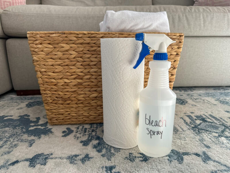 Stomach Bug Basket and Other Supplies